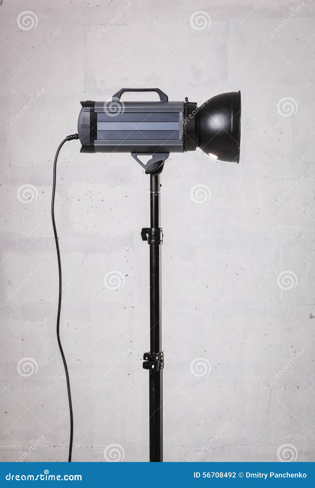 Professional Photo Studio Strobe with Reflector. Stock Photo - Image of ...