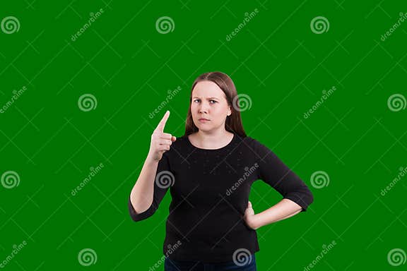 Mad Scolding Expression on Women Face Waving a Pointed Finger at the ...
