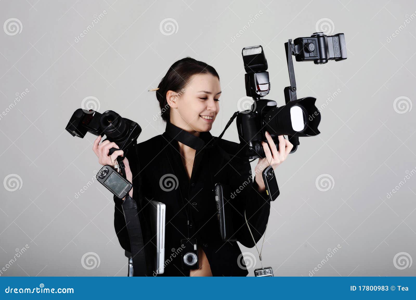 Professional photographer stock image. Image of hand - 17800983
