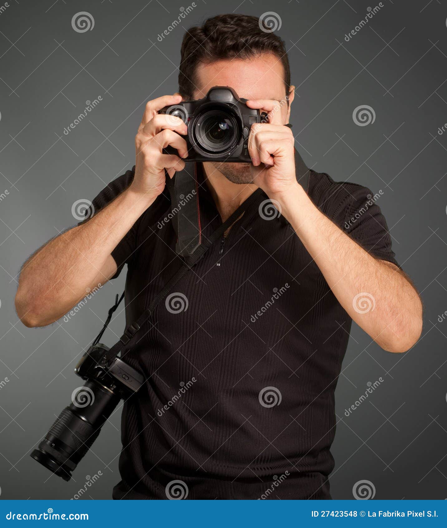 Professional photographer stock photo. Image of lens - 27423548