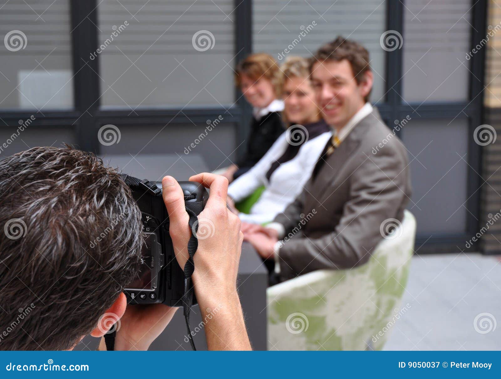 Professional Photographer Shooting Business People Stock Image - Image ...