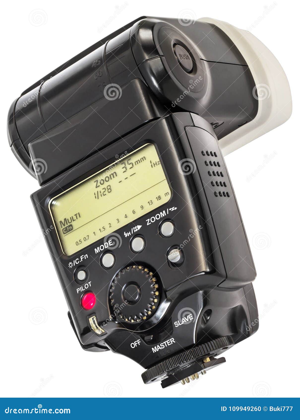 Professional Photography Electronic Flash Isolated on White Background ...