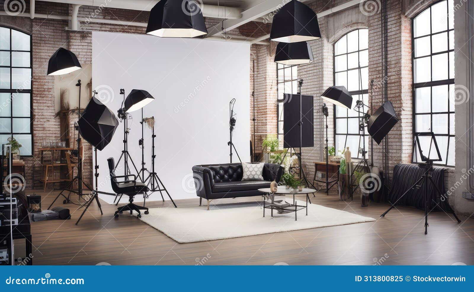 Professional Photography Studio Lights Stock Illustration ...