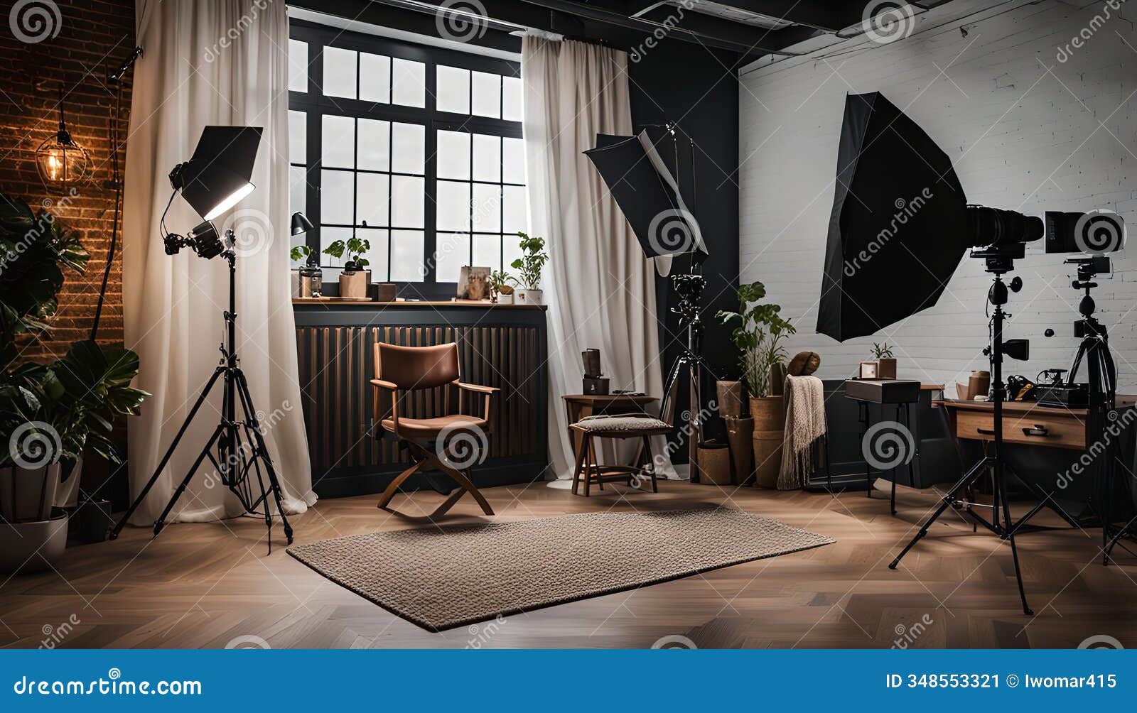 Professional Photography Studio Setup Stock Illustration - Illustration of backdrop ...