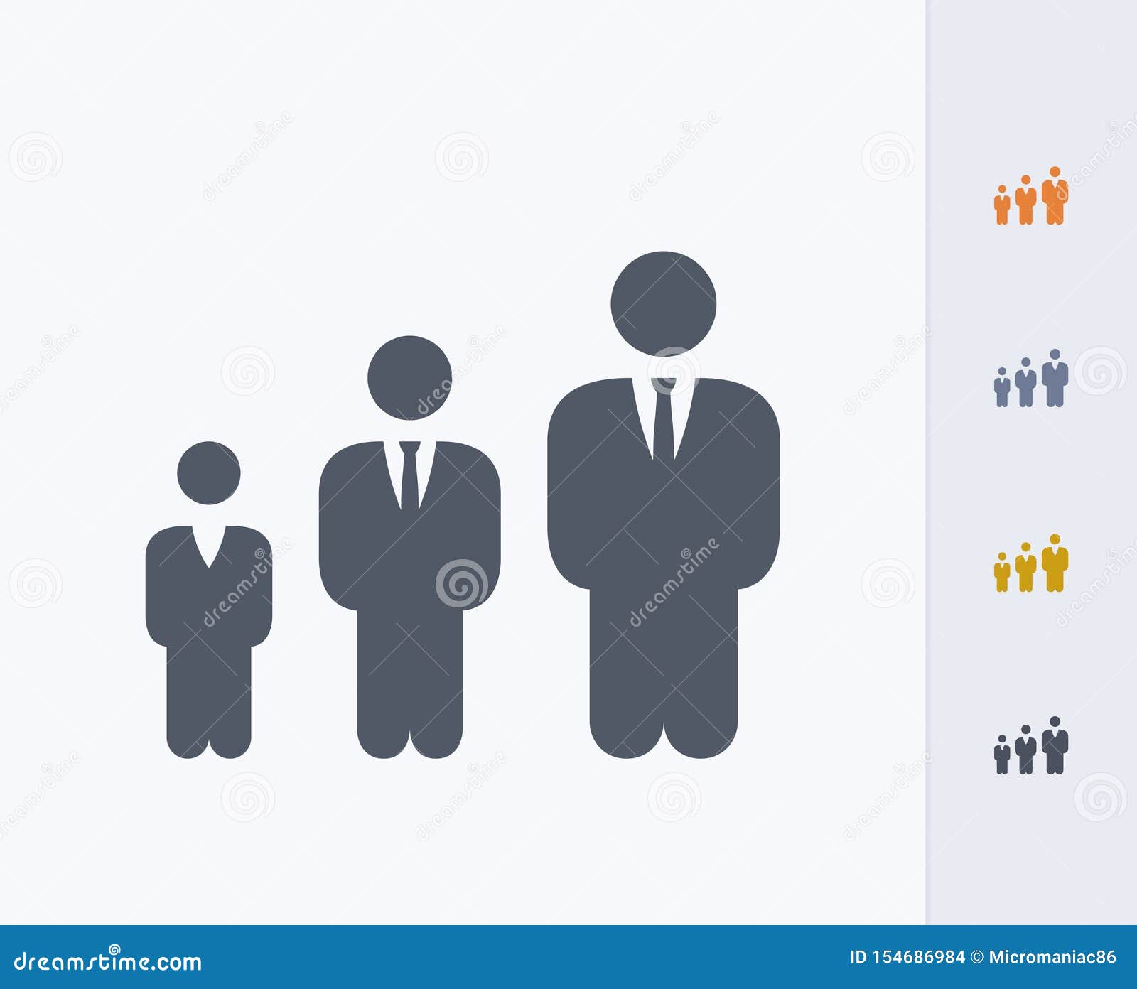 Businessmen Hierarchy Icon Vector Sign And Symbol Isolated On White ...