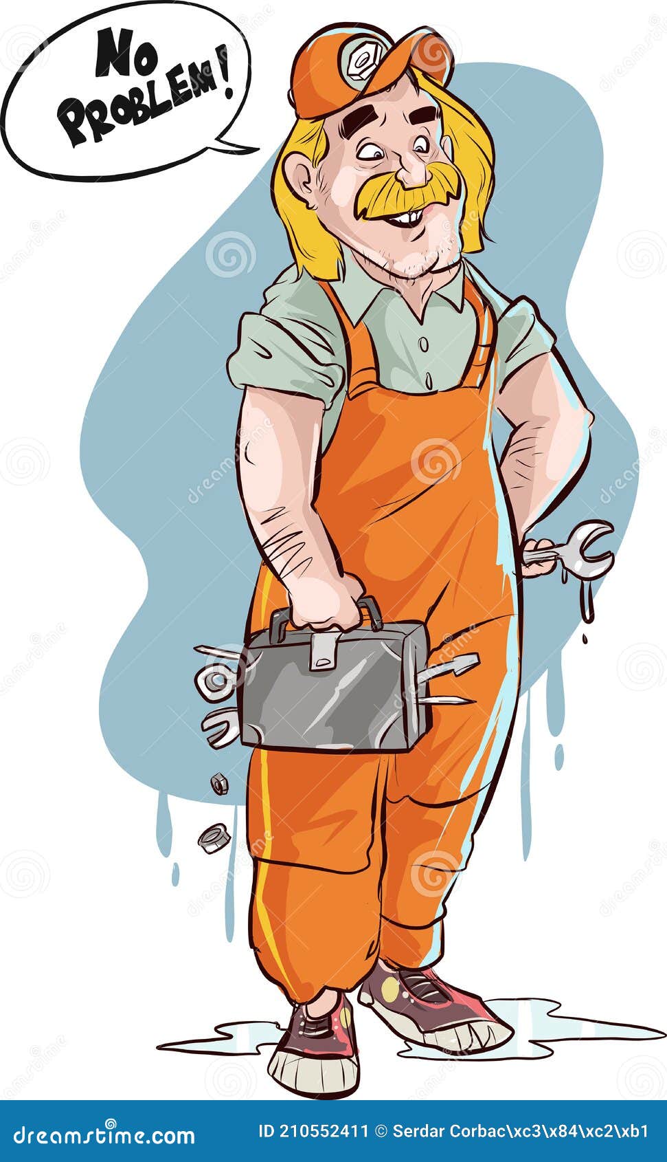 Professional Plumber Character Vector Illustration Stock Vector ...