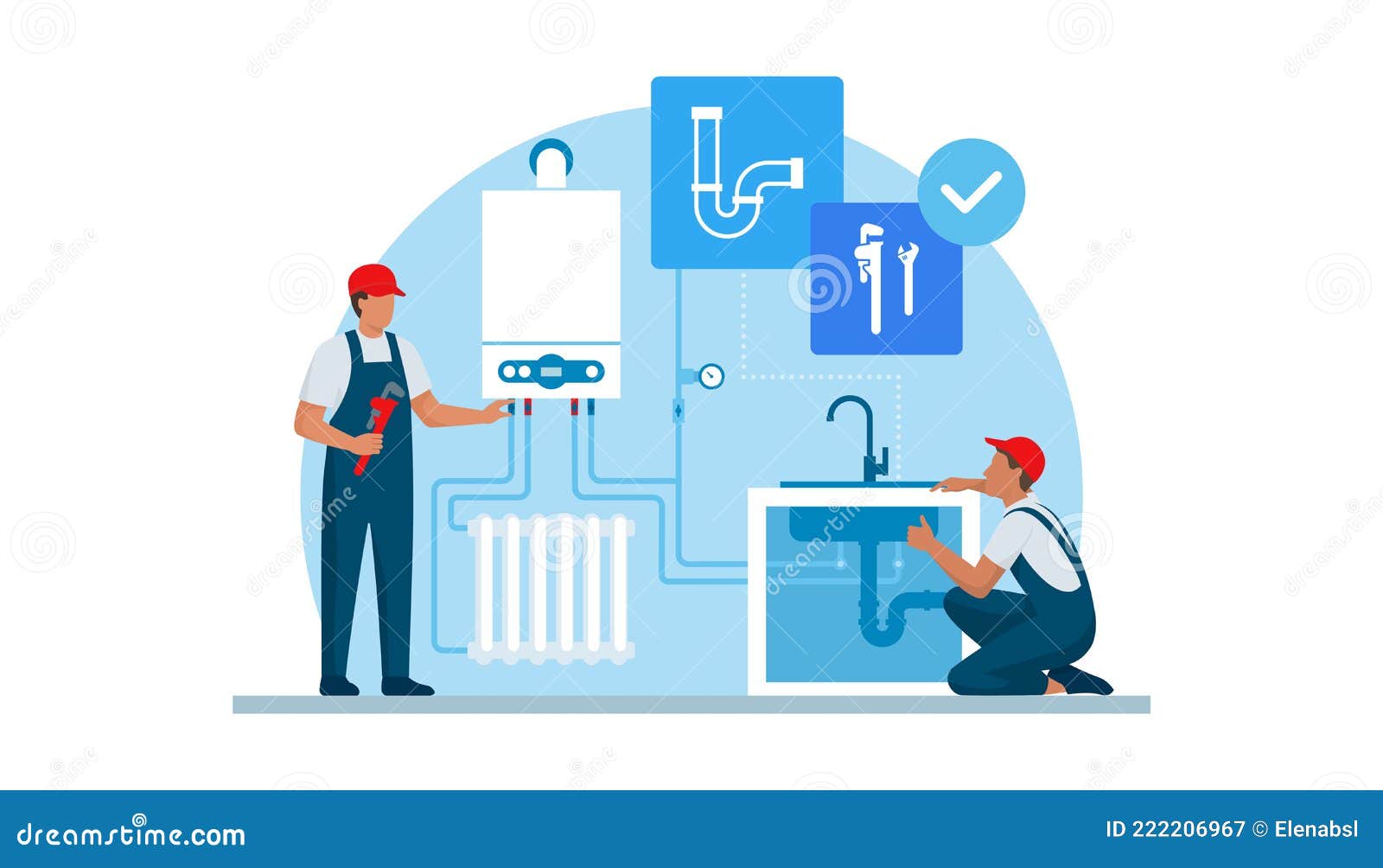 Professional Plumber Equipment Of Round Shape, Flyer, Poster Or Banner ...