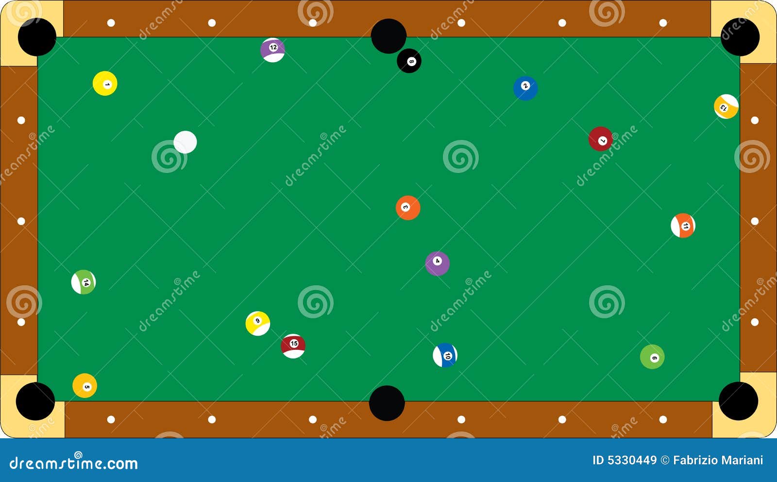 Professional pool table stock vector. Illustration of pool - 5330449