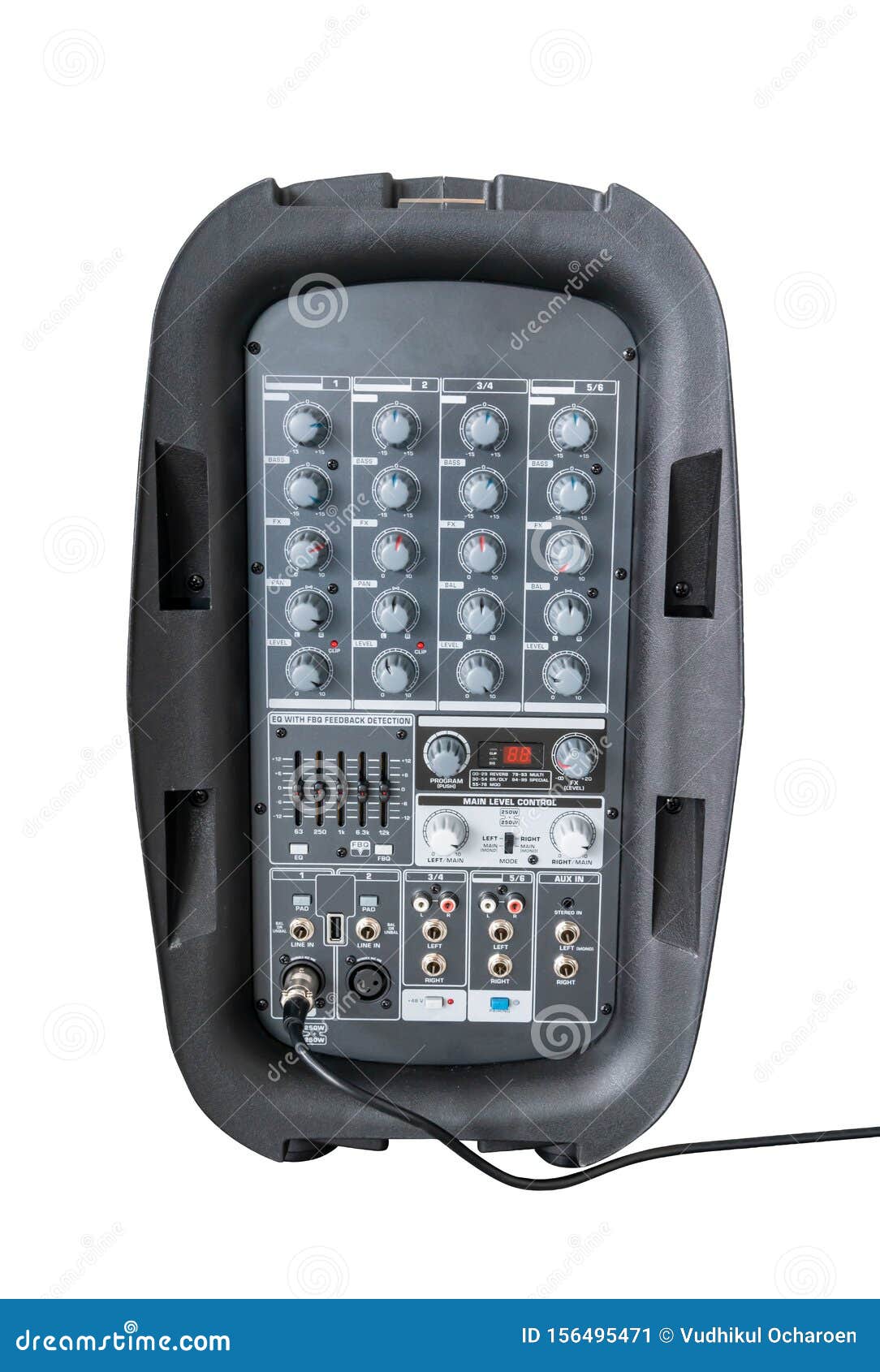 Professional Portable PA System with Wireless Technology Isolated on ...