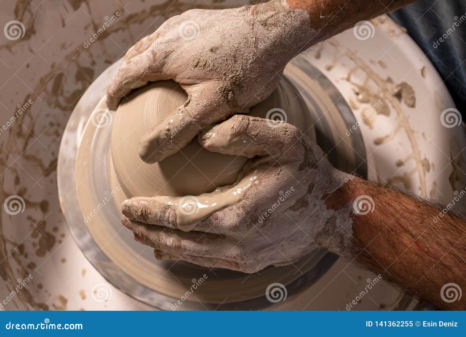 Professional Potter Making Bowl in Pottery Workshop Stock Image - Image ...