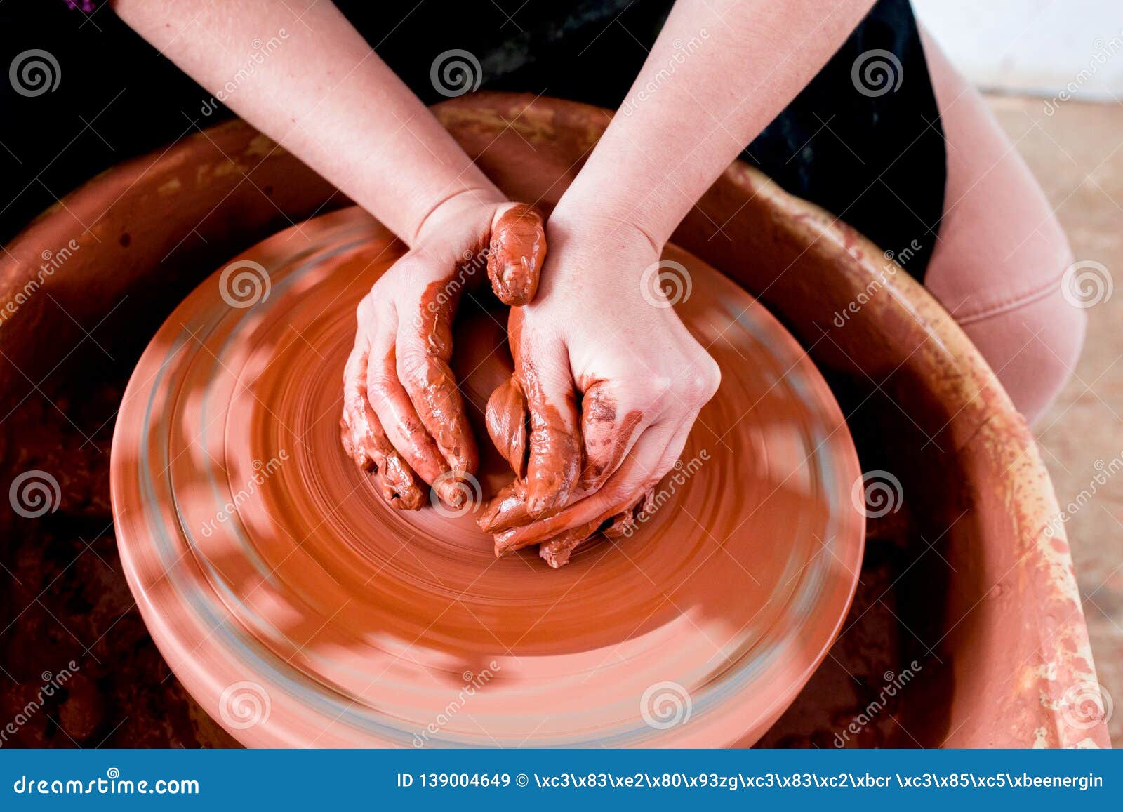Professional Potter Making Bowl in Pottery Workshop Stock Image - Image ...
