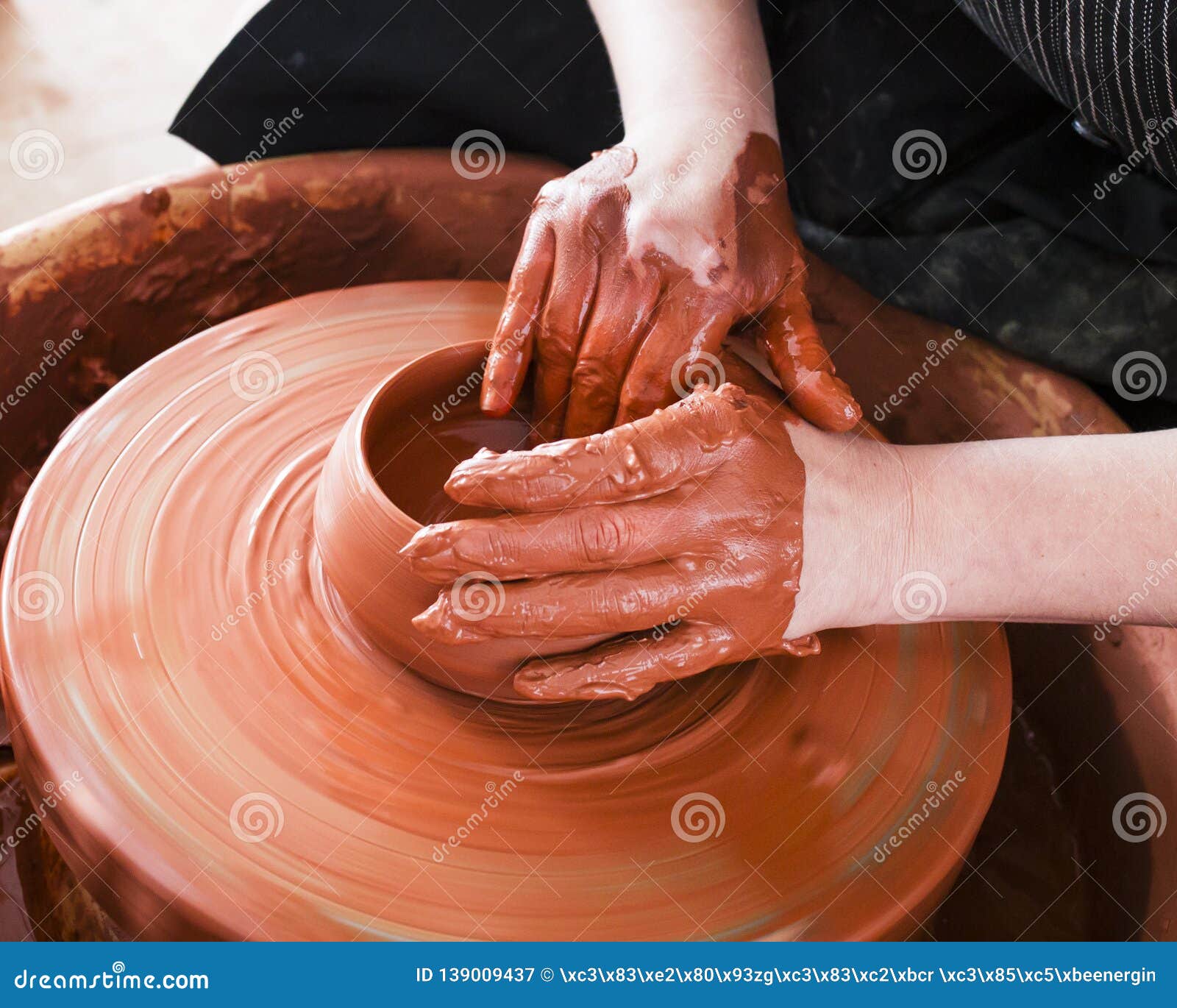 Professional Potter Making Bowl in Pottery Workshop Stock Image - Image ...
