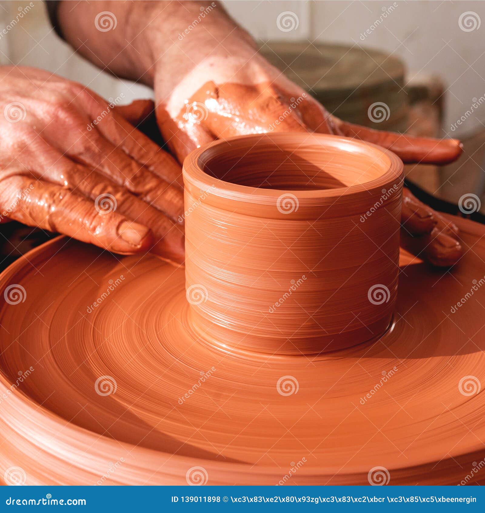 Professional Potter Making Bowl in Pottery Workshop Stock Photo - Image ...