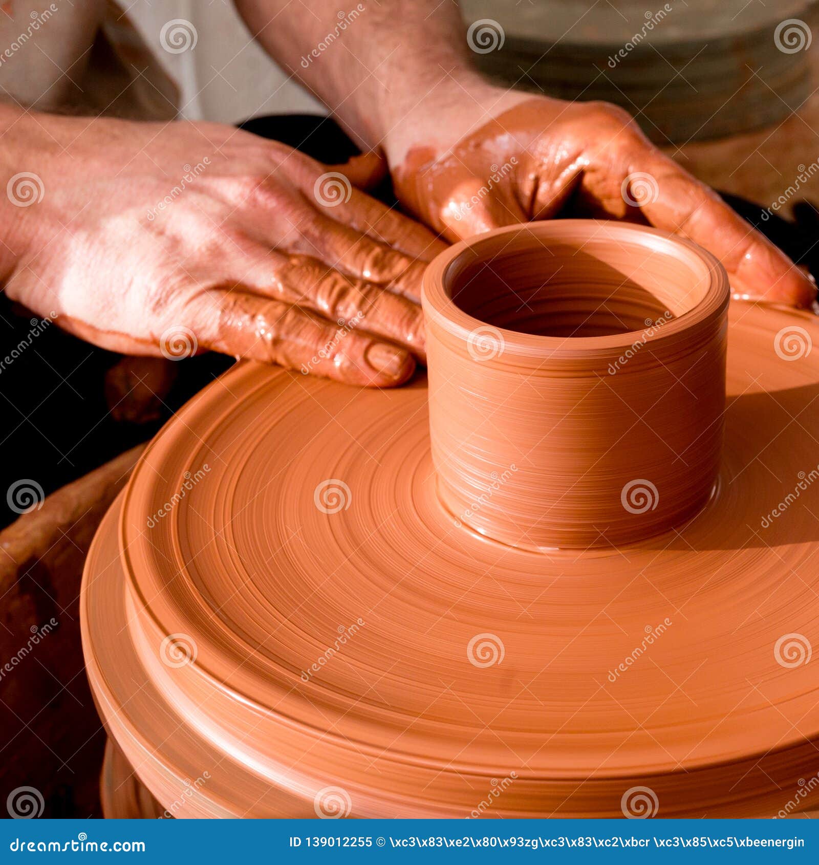 Professional Potter Making Bowl in Pottery Workshop Stock Image - Image ...
