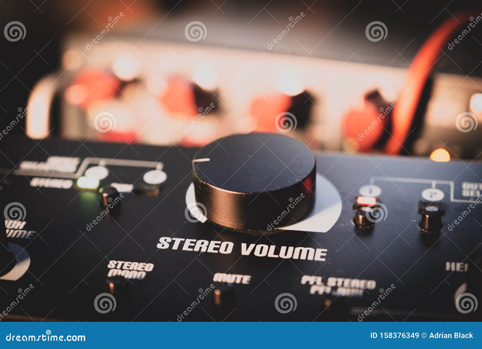 Professional Preamp in Studio Stock Image - Image of volume, channel ...