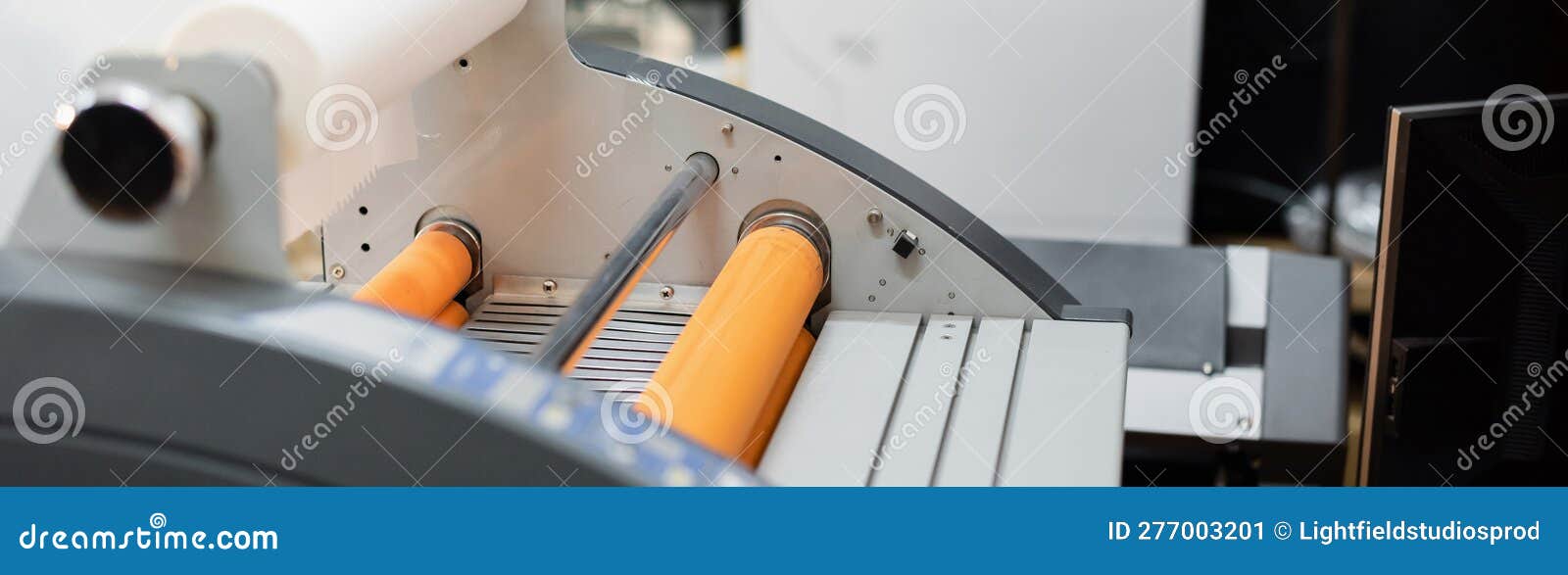 Professional Print Plotter with Paper Roll Stock Image - Image of ...