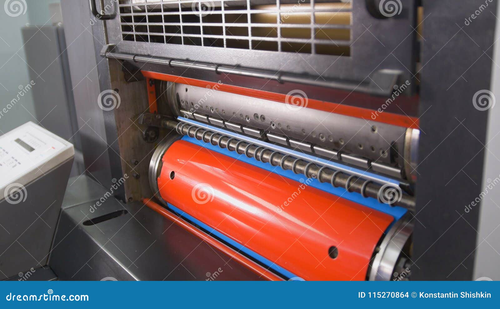 Professional Printing Machine Working in the Typography Stock Photo ...