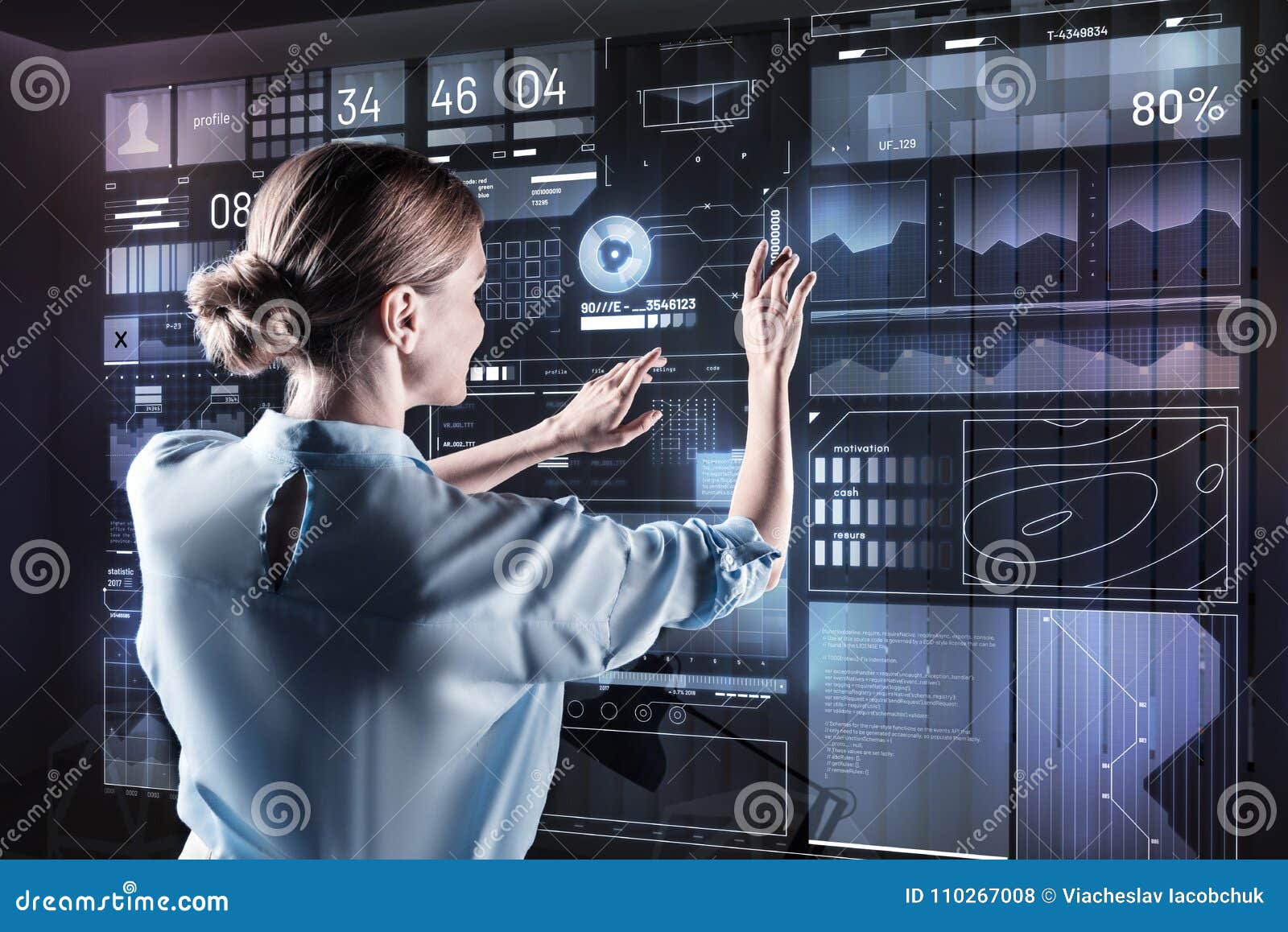 Professional Programmer Looking Calm while Writing a Program Stock ...