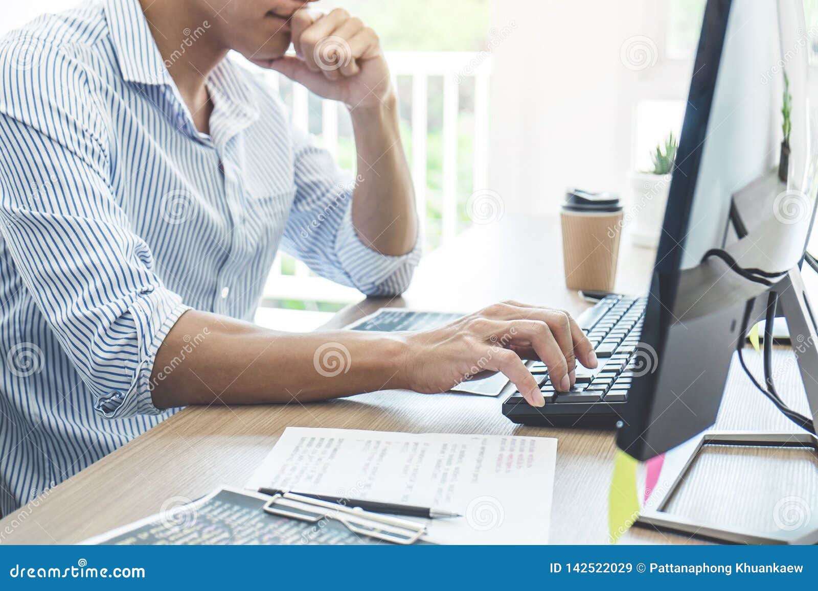 Professional Programmer Working At Developing Programming And Website Working In A Software