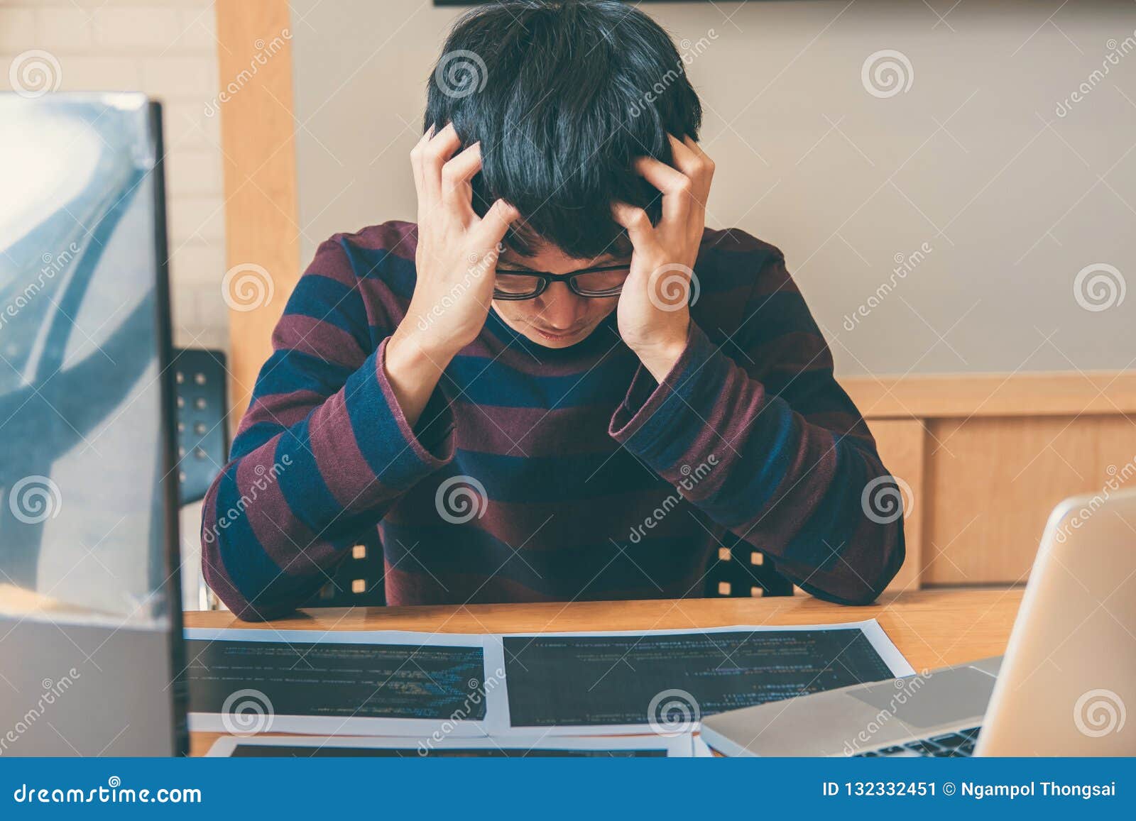 Professional Programmer Working and Stress in Programming Website a ...
