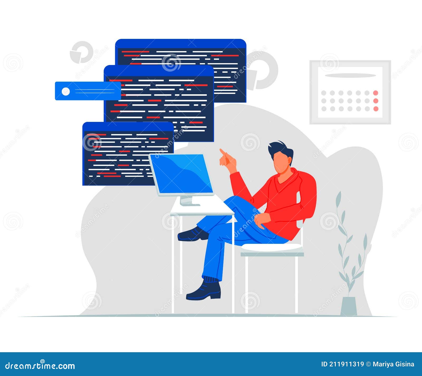 Programmer Writing Stock Illustrations – 1,772 Programmer Writing Stock ...