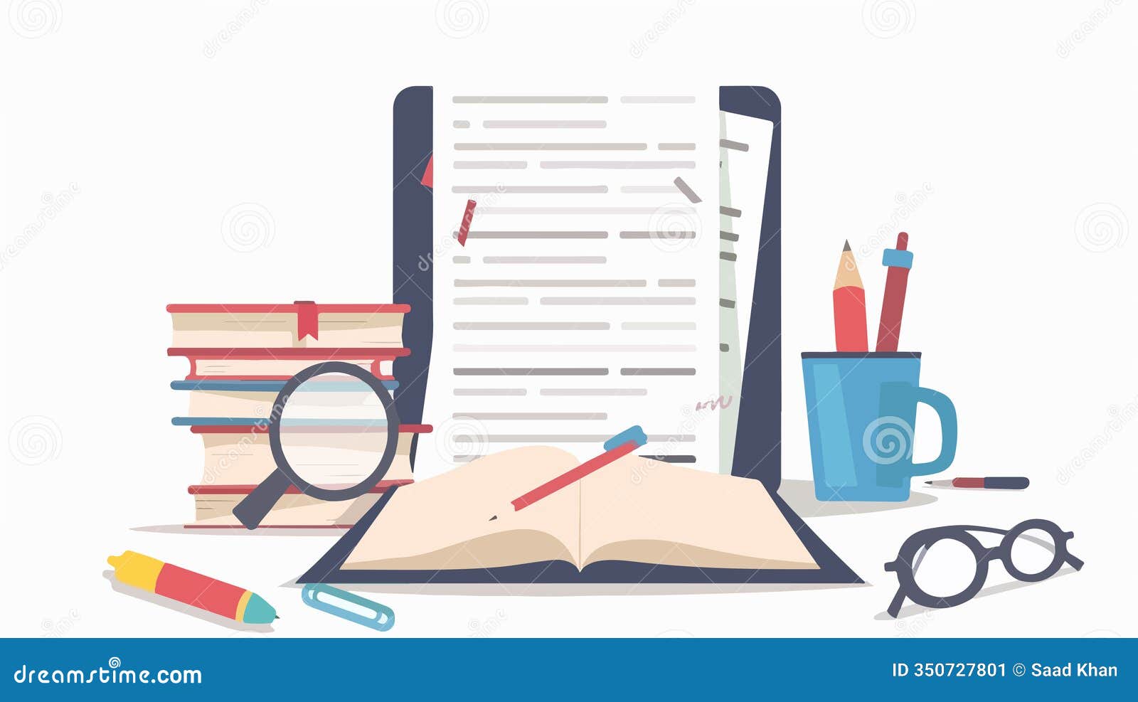 Professional Proofreading and Document Editing Concept with Check Marks ...