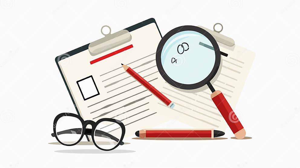 Professional Proofreading and Document Editing Concept with Check Marks ...