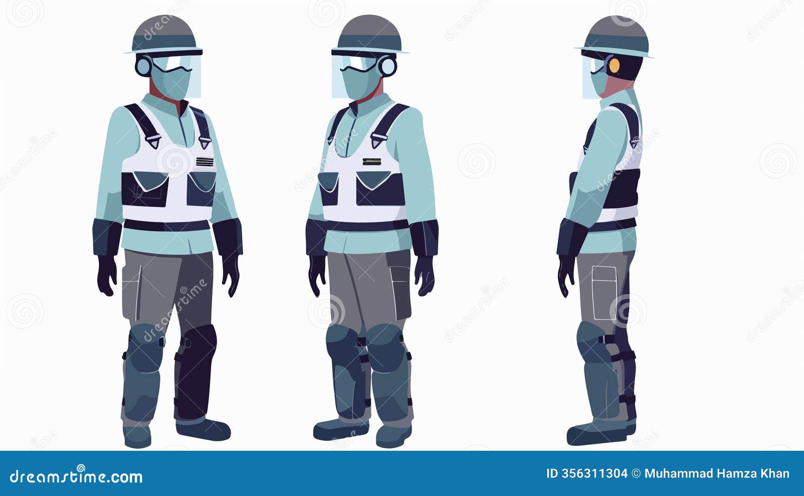 Professional Protective Safety Outfit Work Uniform for Safety Measures ...