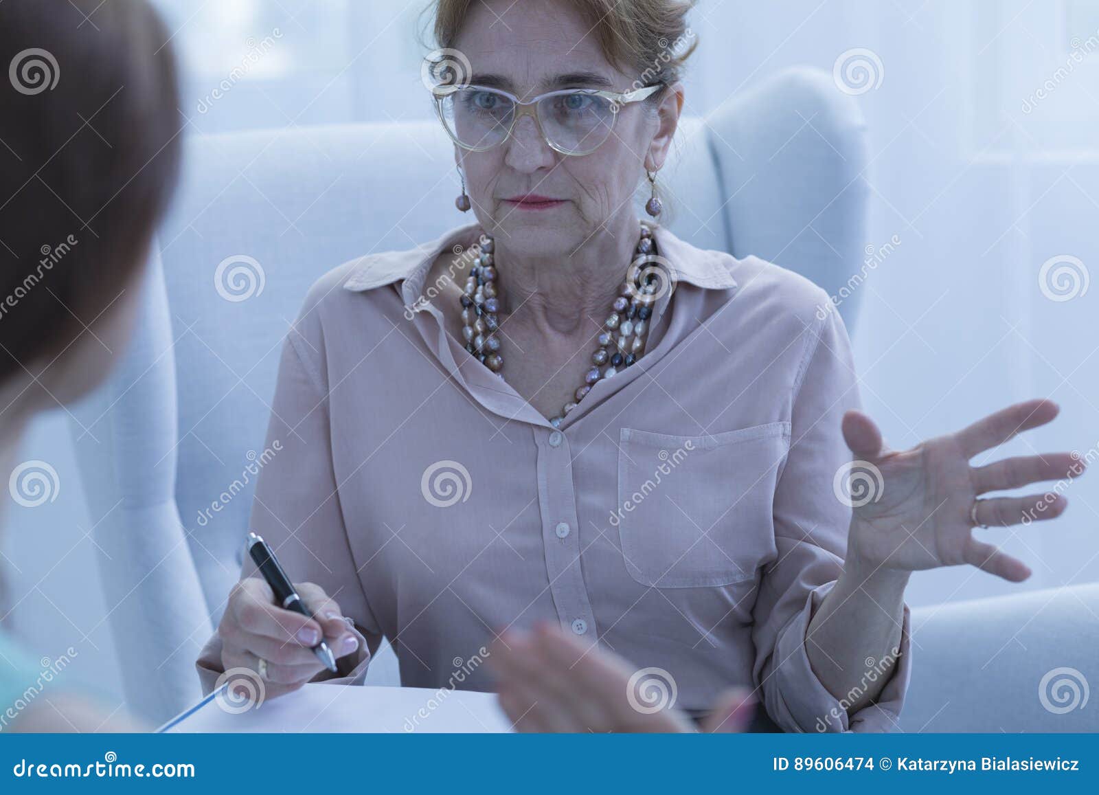 Professional Psychologist with Patient Stock Photo - Image of life ...