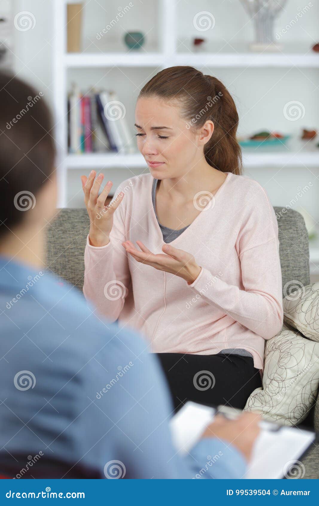 Professional Psychologist Talking with Client Stock Photo - Image of ...