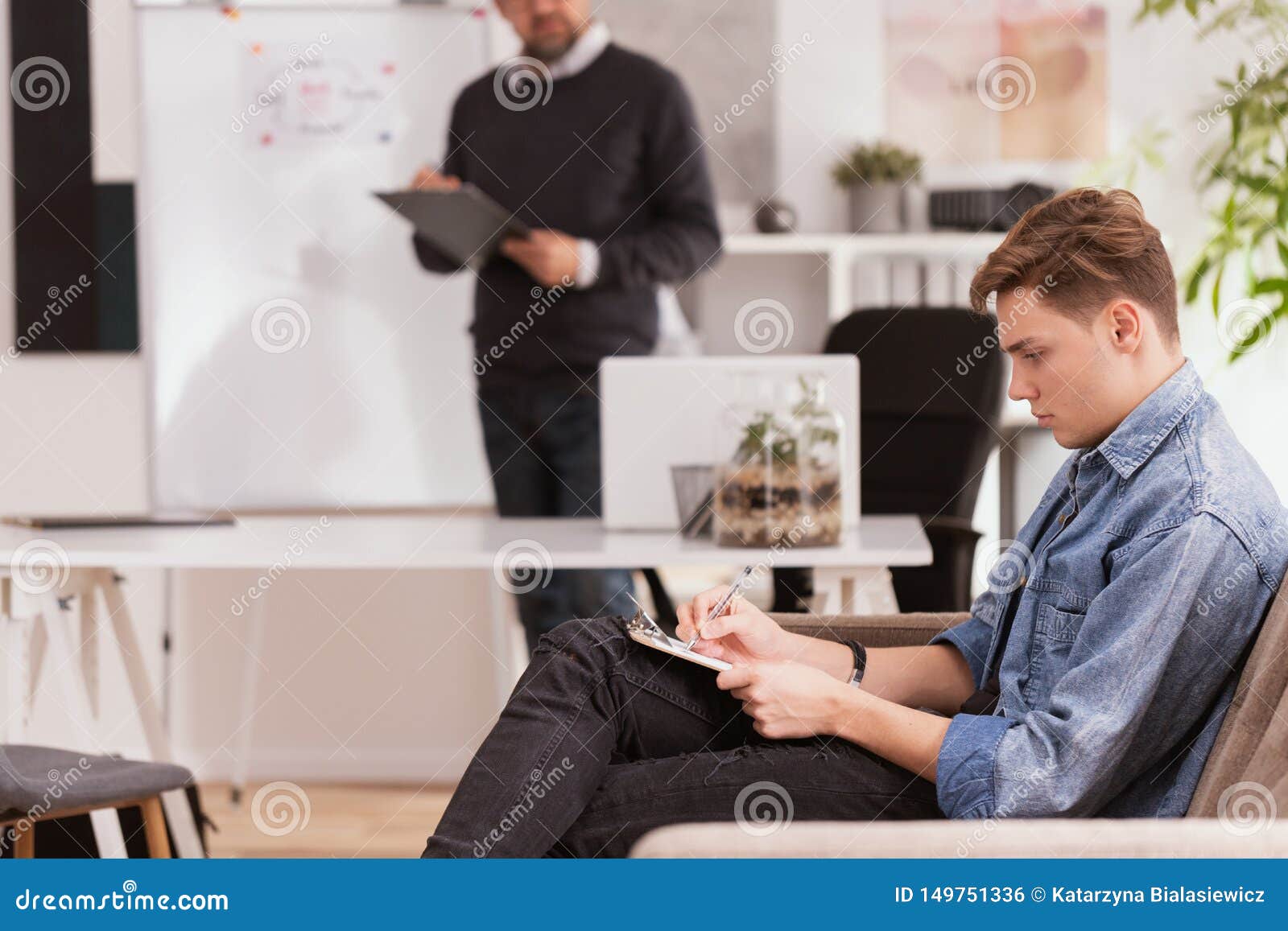 Professional Psychologist and Teenager Explaining His Problems during ...