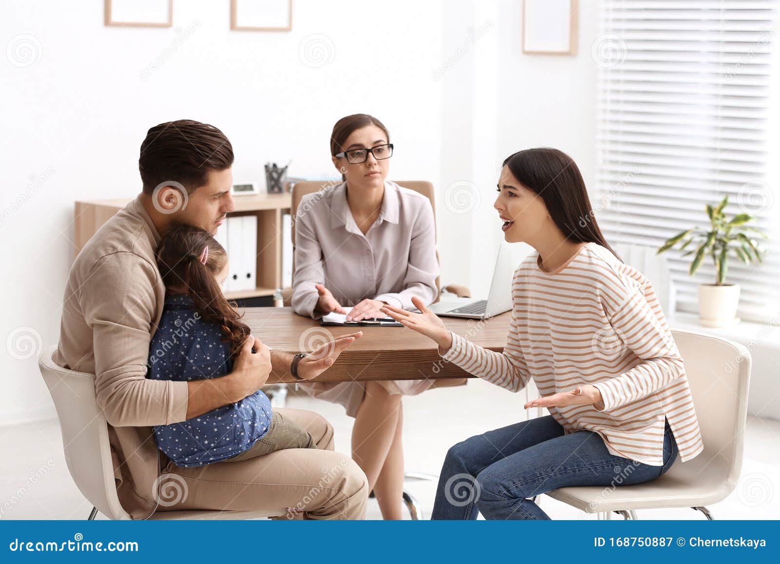 Professional Psychologist Working with Family Stock Image - Image of ...