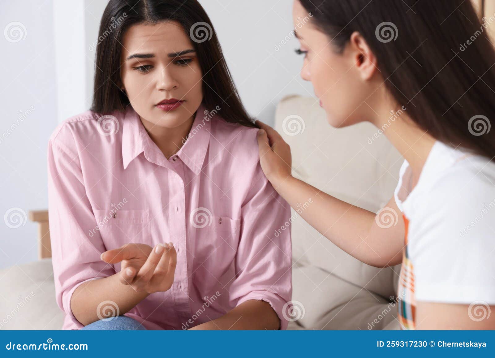 Professional Psychologist Working with Young Woman in Office Stock ...