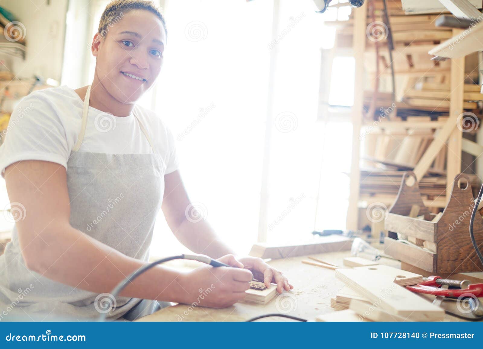 Professional pyrography stock photo. Image of equipment - 107728140