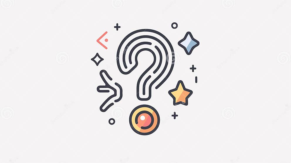 Professional Question Mark Icon for Assessment with Visual Impact Stock ...