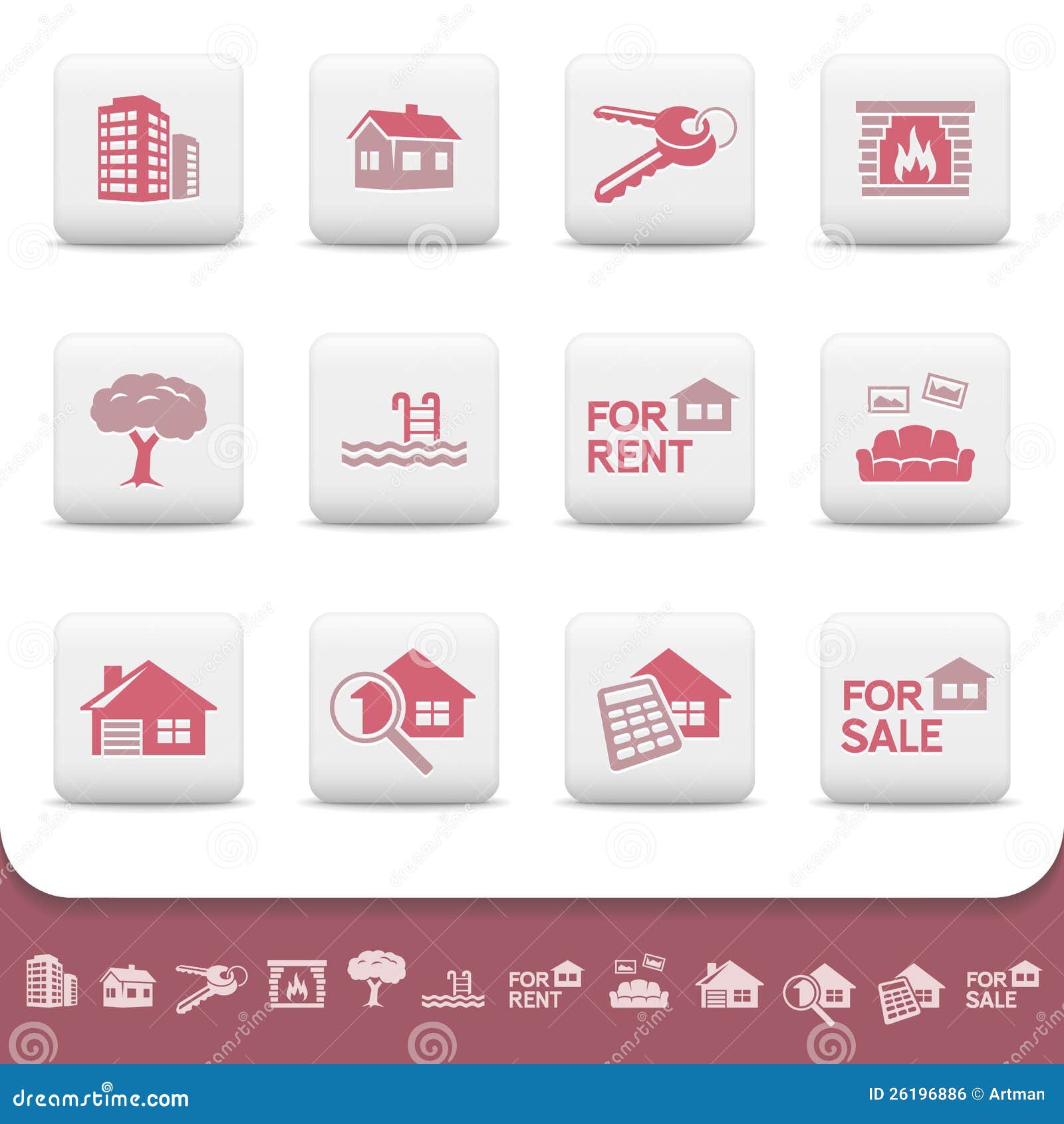 Professional Real Estate Business Vector Icon Set Stock Vector ...
