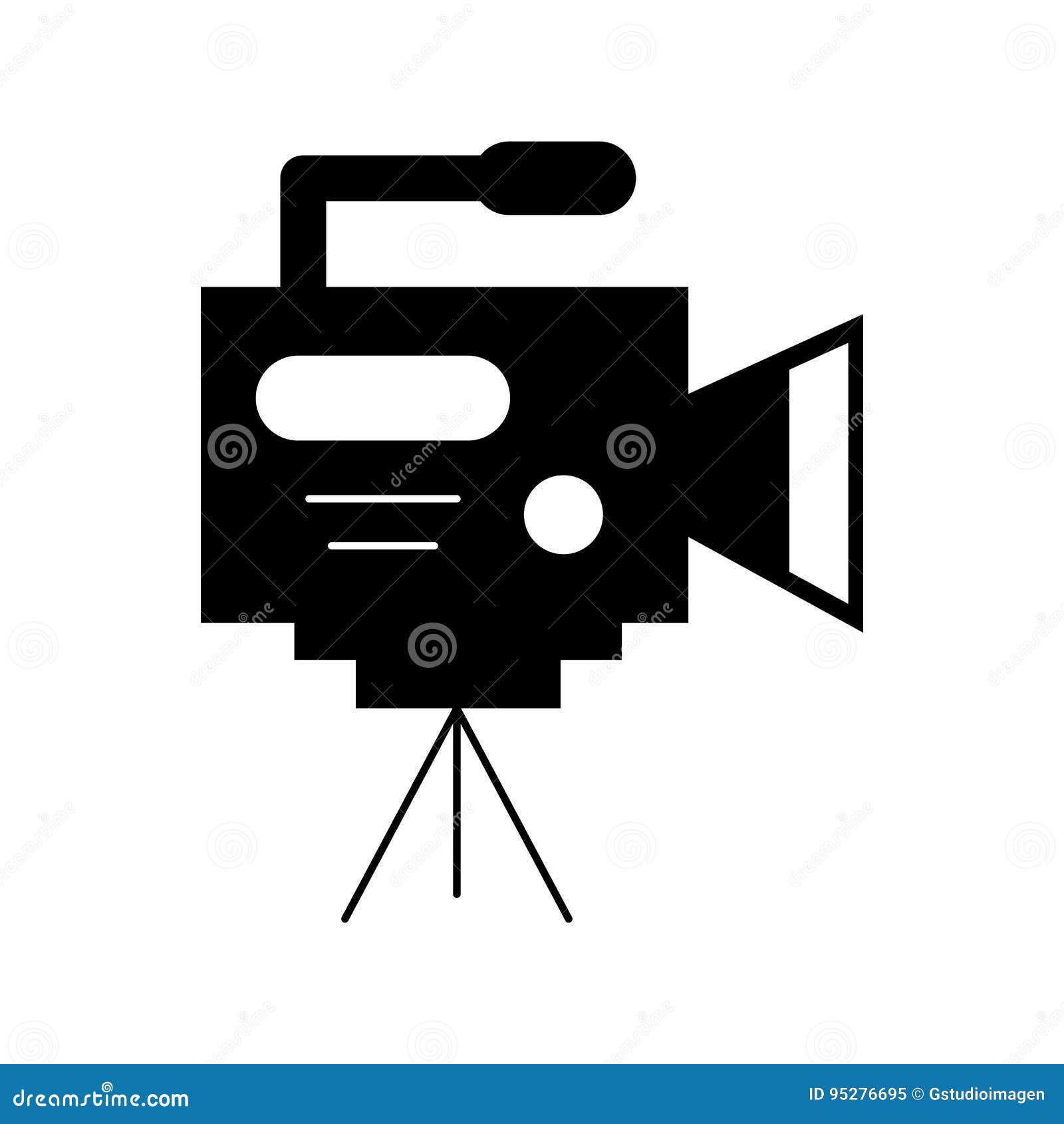 Professional Recording Camera Stock Vector - Illustration of journalist ...