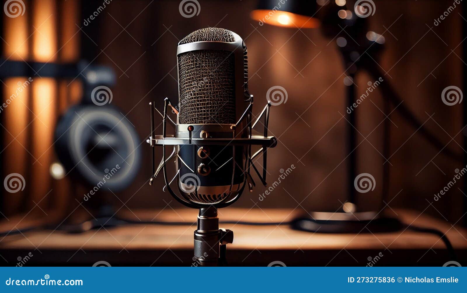 Recording Microphone Ai Generated Stock Photo - Image of electronics ...