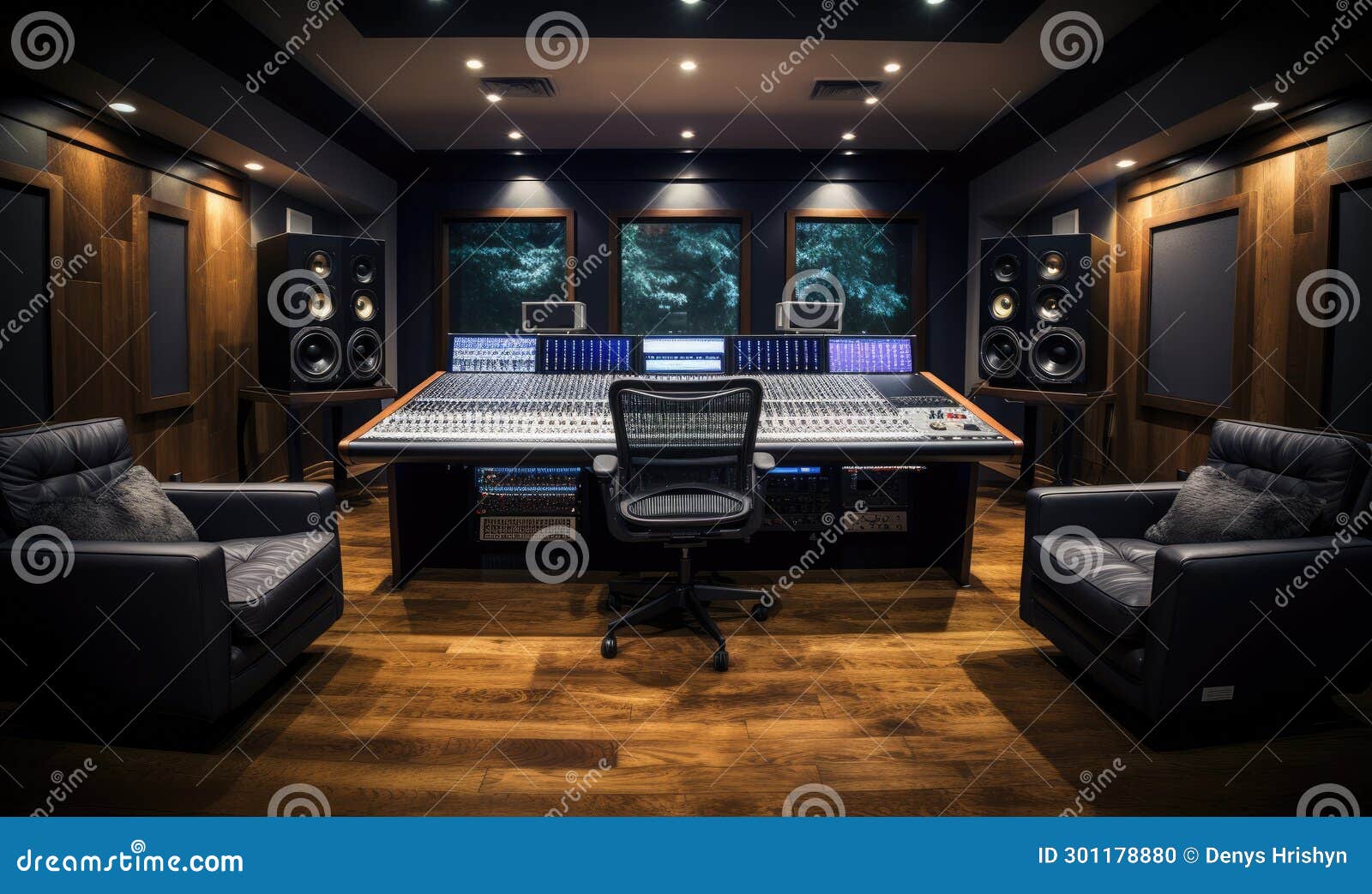 A Professional Recording Studio with Cozy Seating and a Sleek Workspace ...