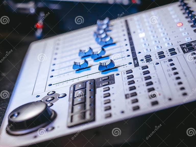 Professional Recording Studio. Interface of Equipment for Sound ...