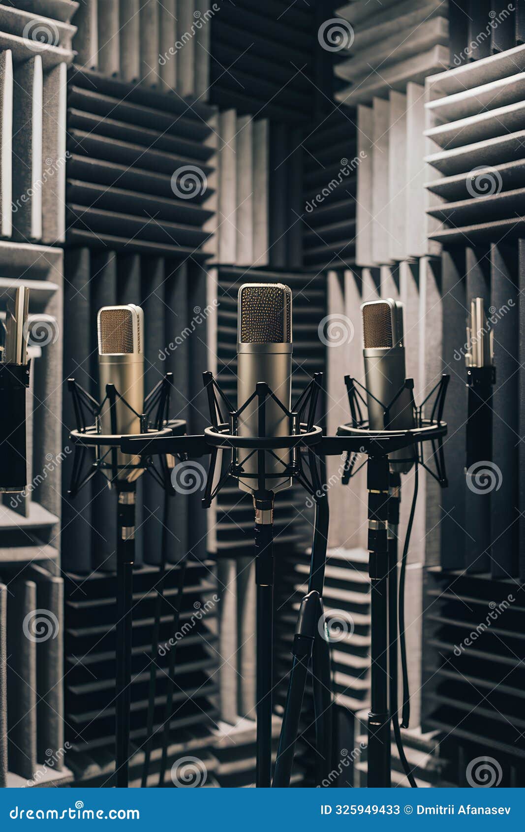 Professional Recording Studio with Microphones and Acoustic Panels ...