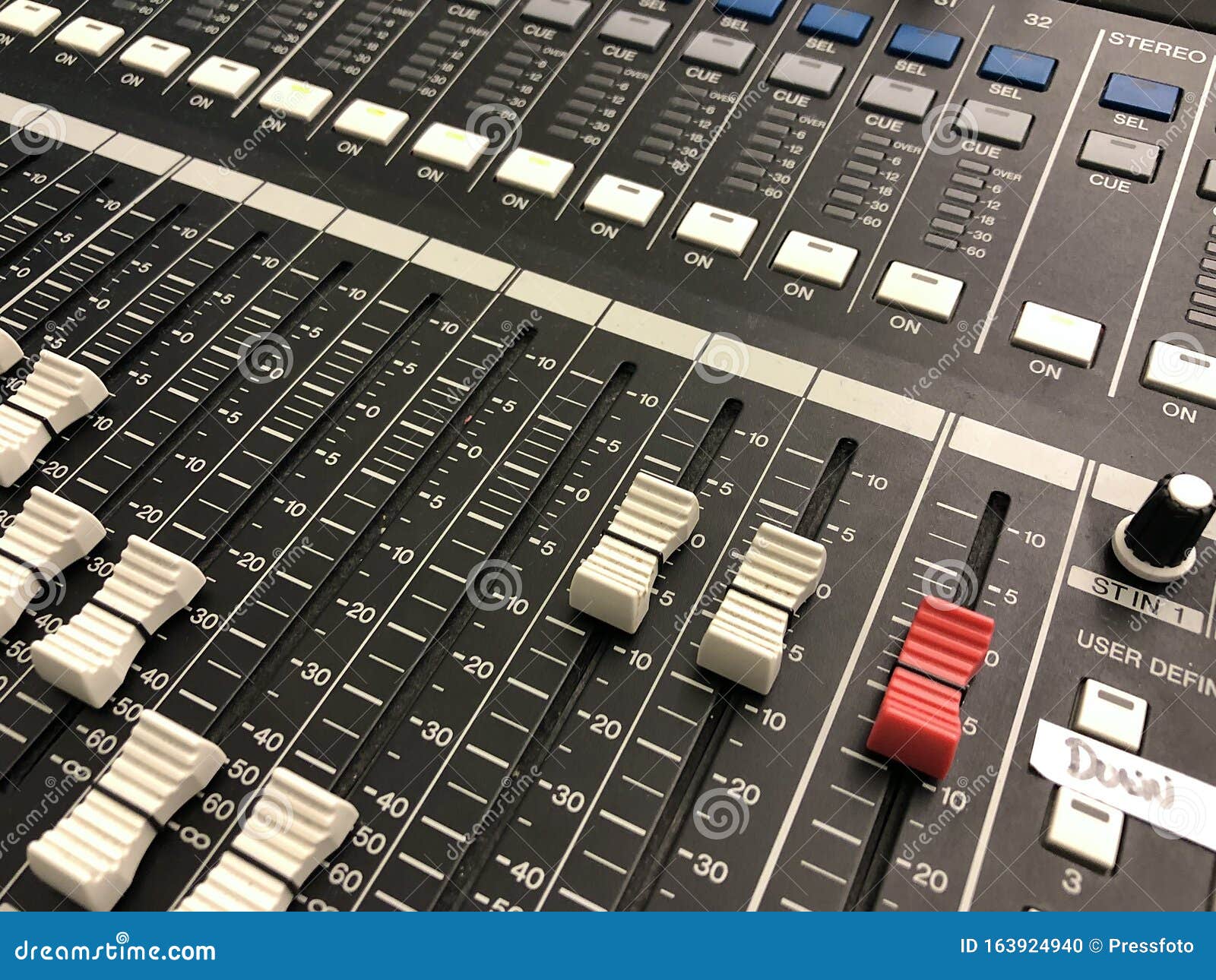 Professional Sound Console. Stock Photo - Image of equalizer, buttons ...