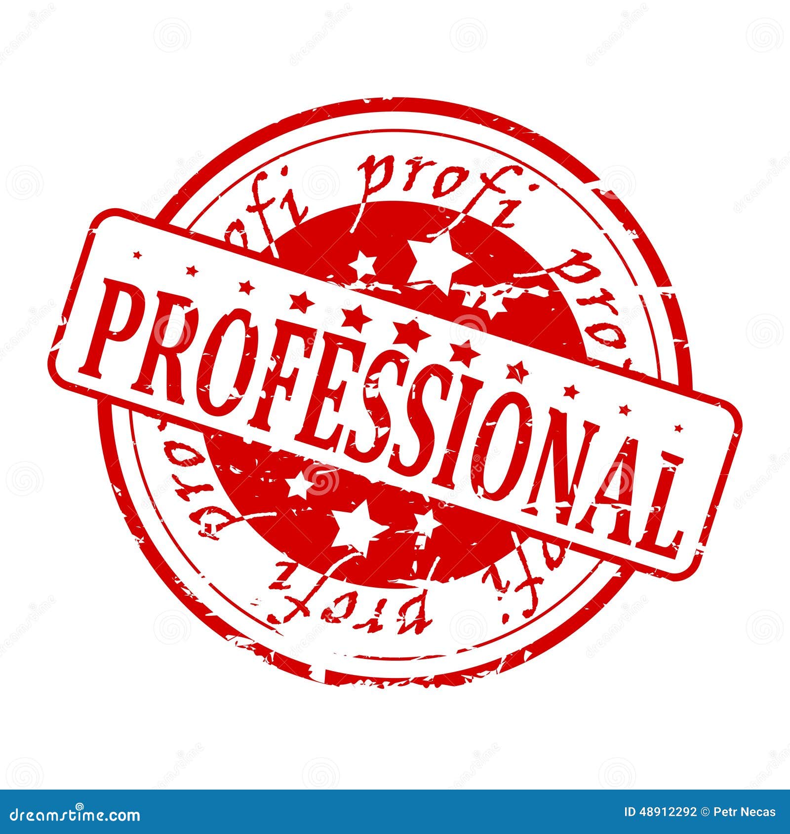 Professional - red stamp stock vector. Illustration of unemployed ...