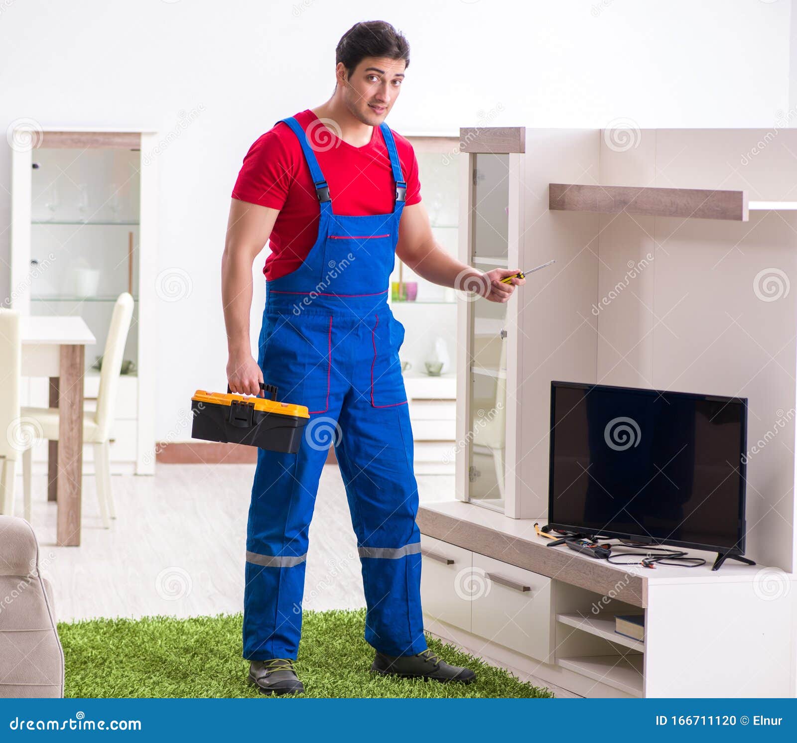 Professional Repair Engineer Repairing Broken Tv Stock Photo - Image of ...