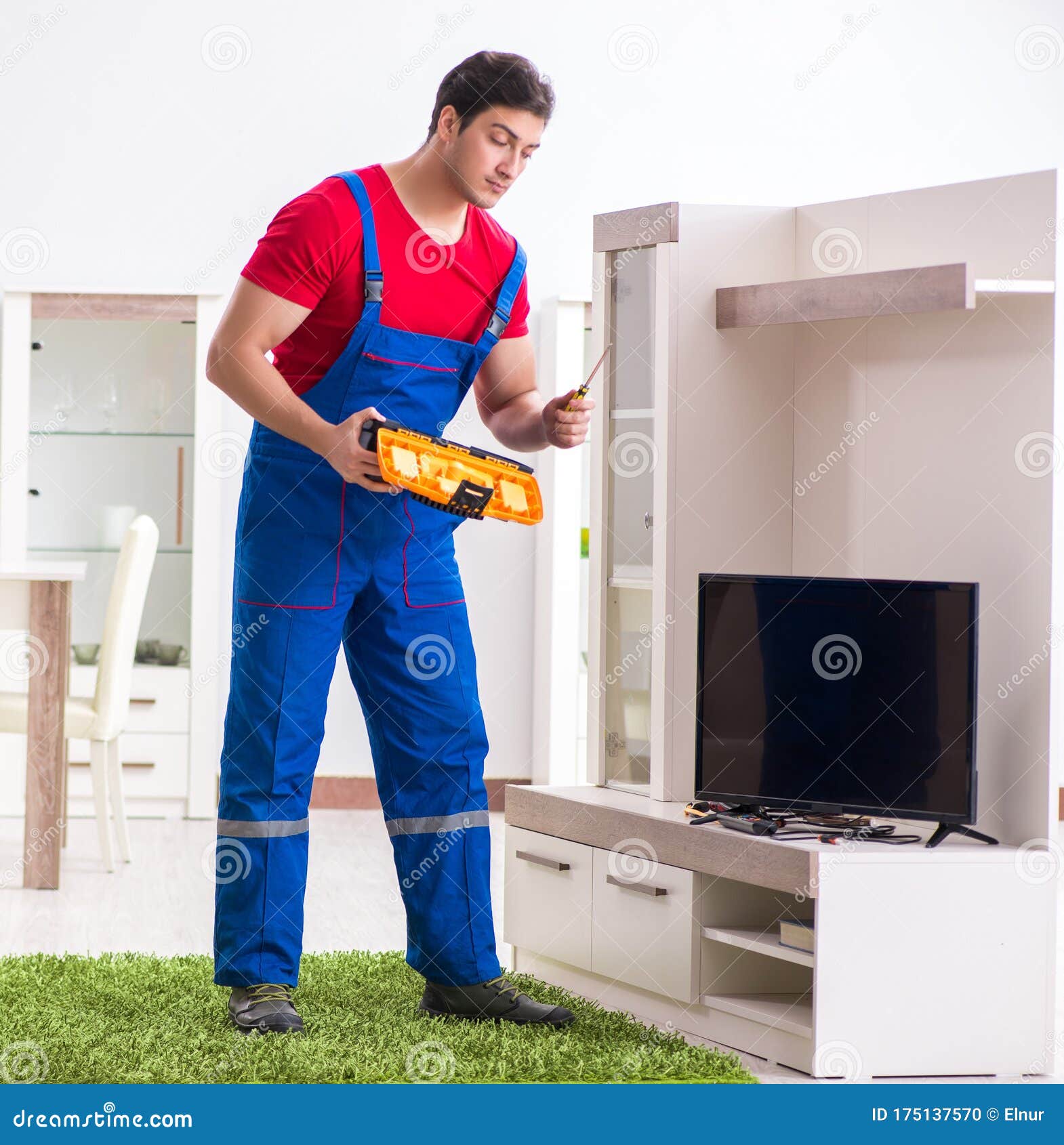 Professional Repair Engineer Repairing Broken Tv Stock Photo - Image of ...