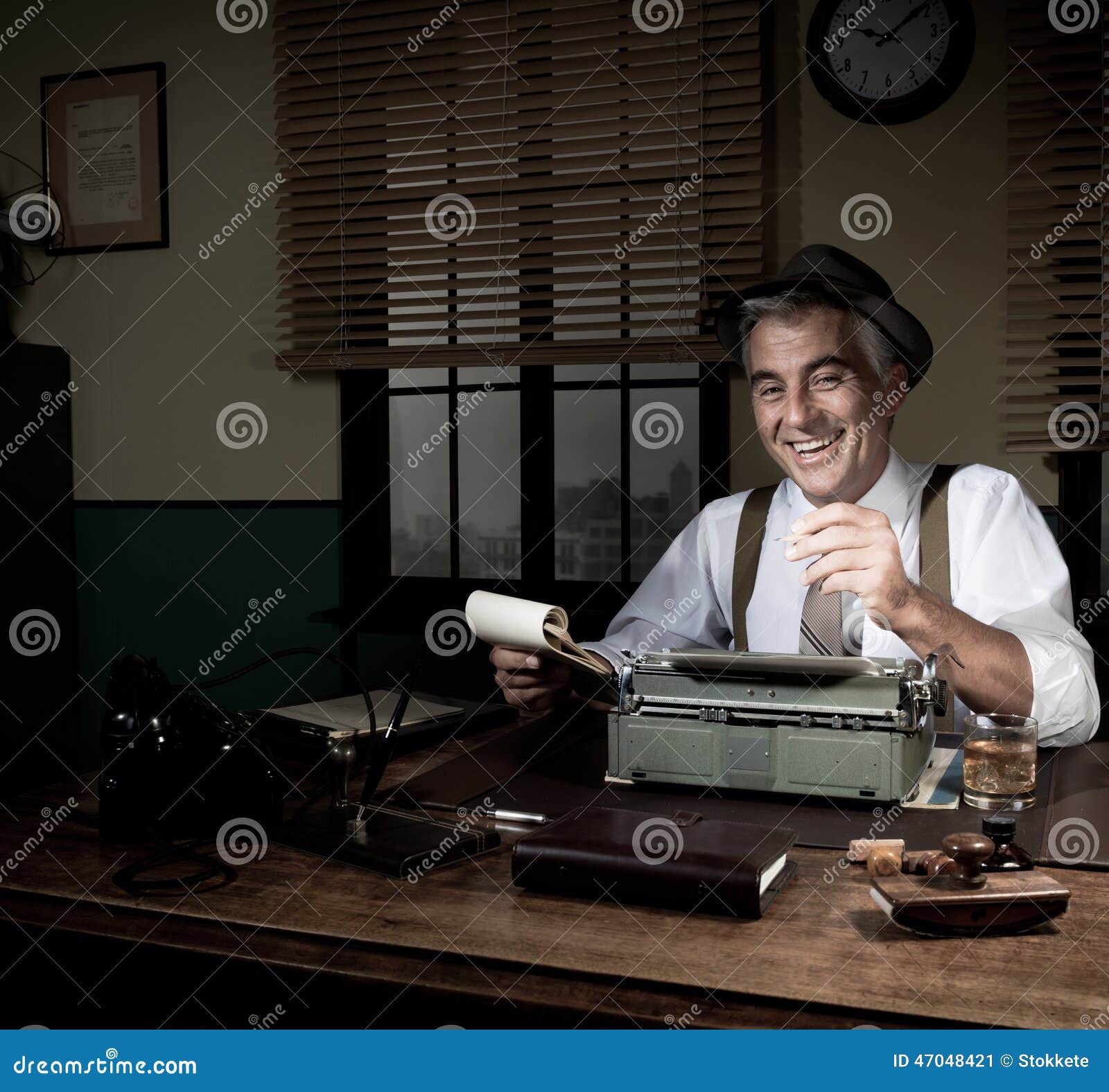 Professional Reporter Taking Down Notes Stock Image - Image of looking ...