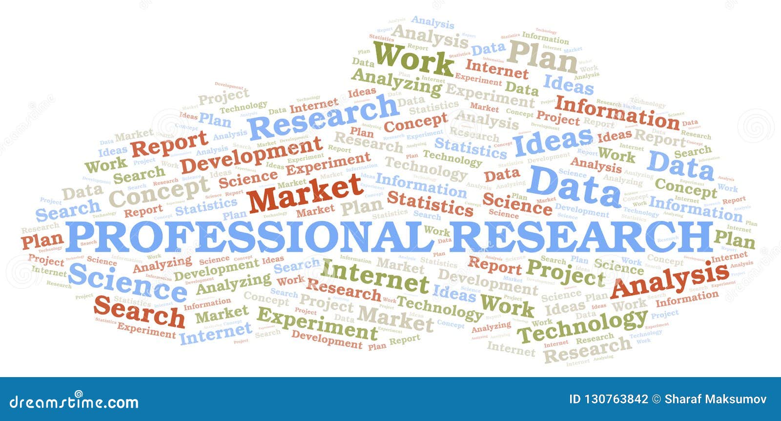 Professional Research Word Cloud. Stock Illustration - Illustration of ...