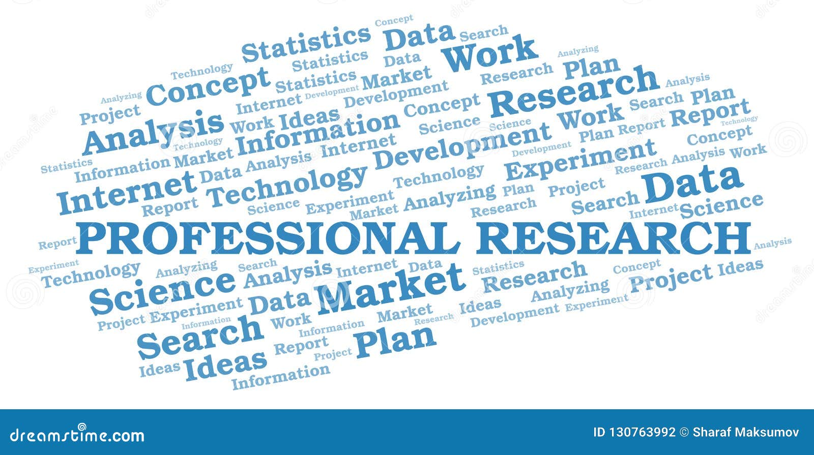 Professional Research Word Cloud. Stock Illustration - Illustration of ...