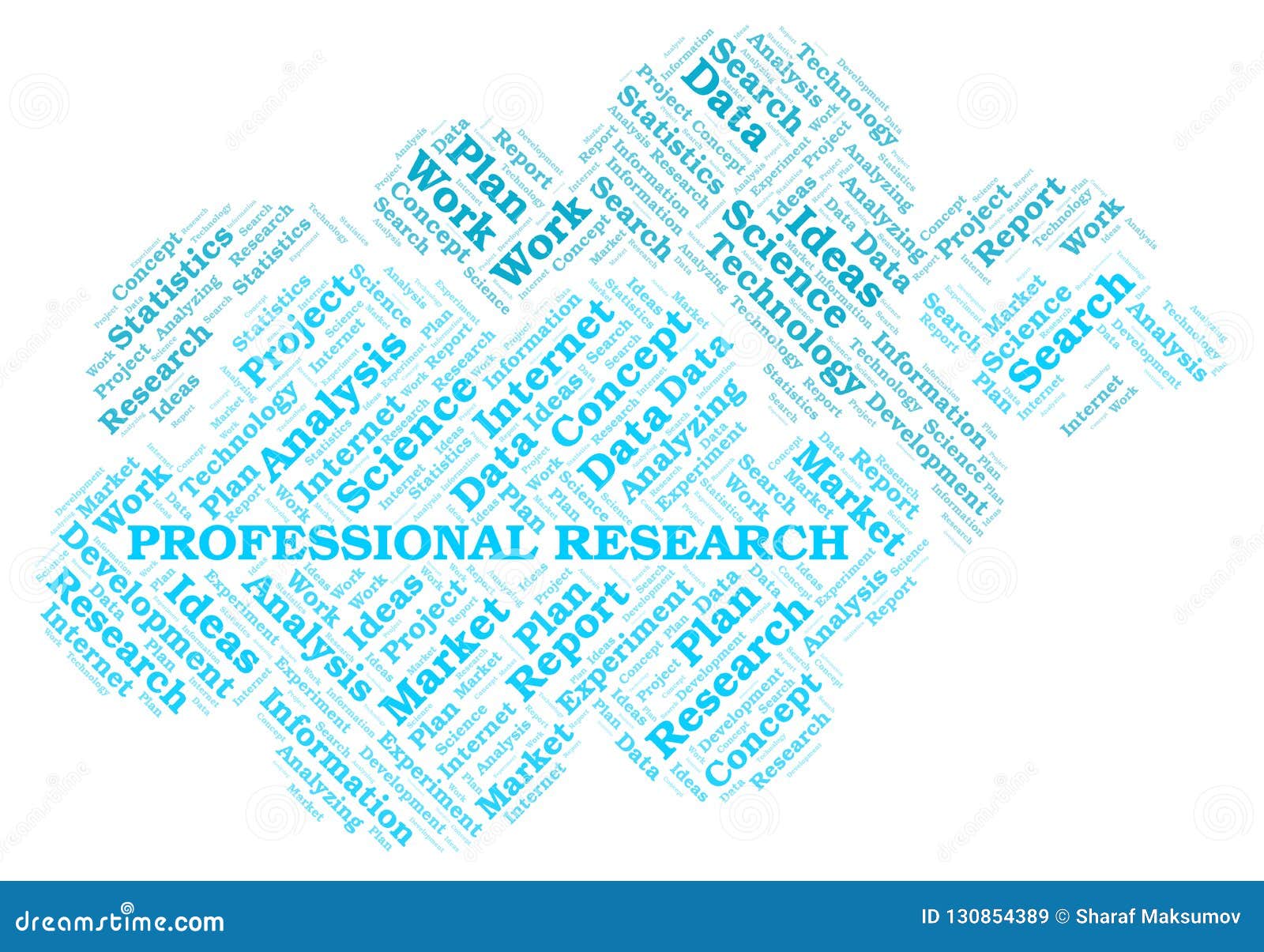 Professional Research Word Cloud. Stock Illustration - Illustration of ...