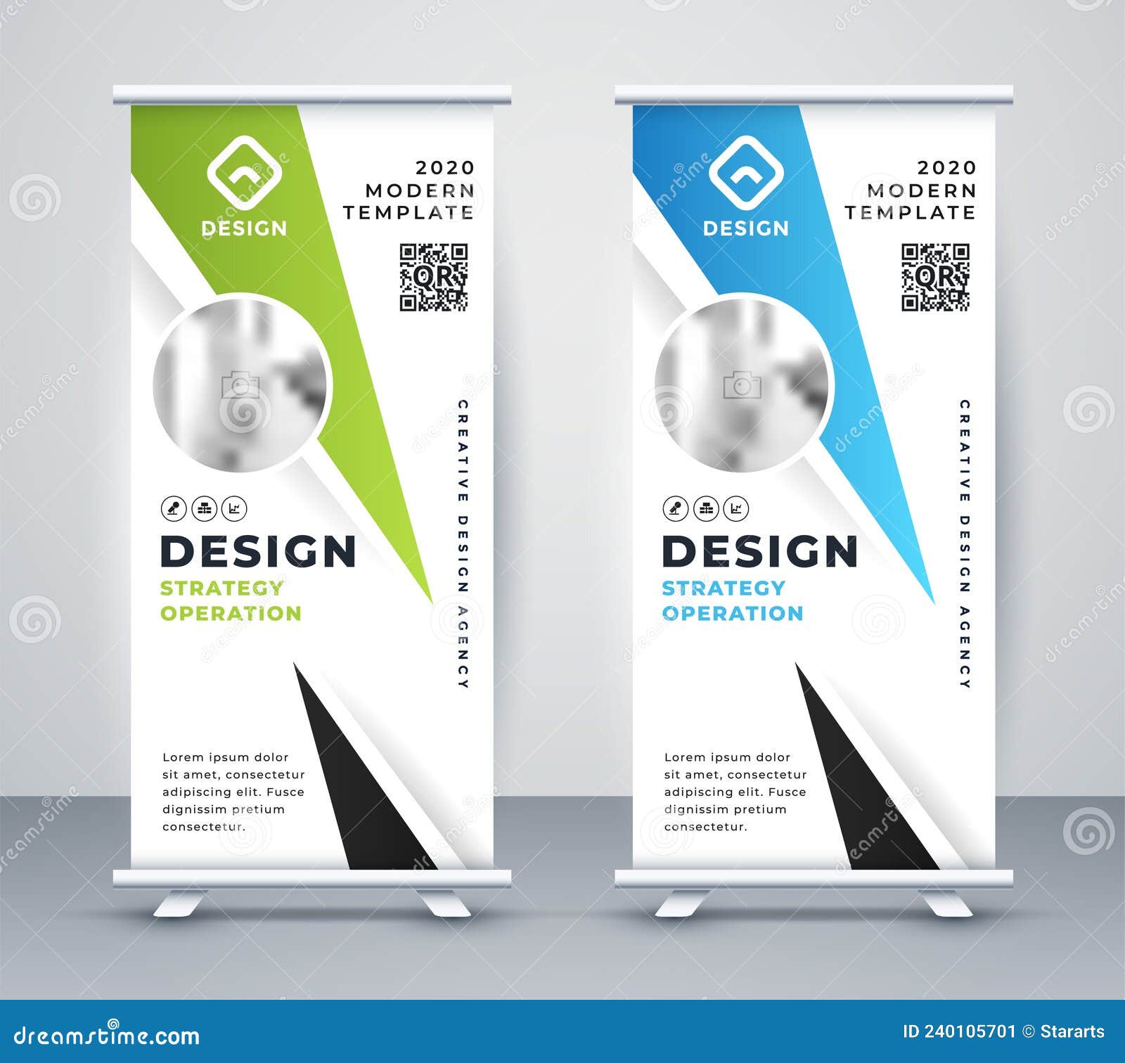 PROFESSIONAL ROLL UP BANNER DESIGN TEMPLATE Vector Illustration ...